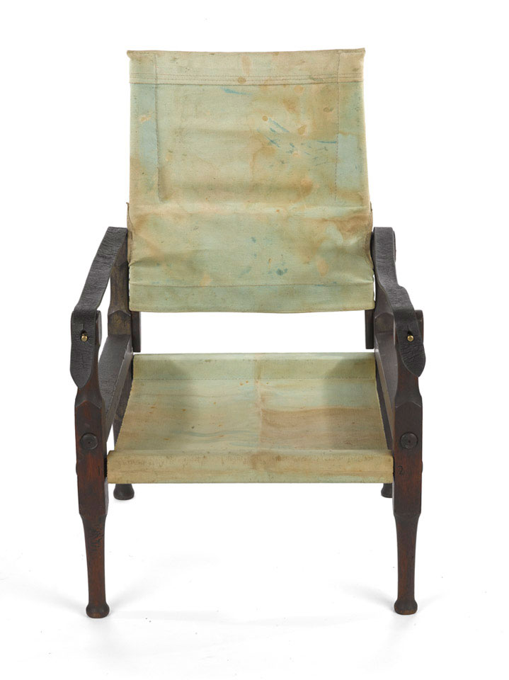 Roorkhee camp chair, Captain H K Clough, King's Own (Royal Lancaster ...