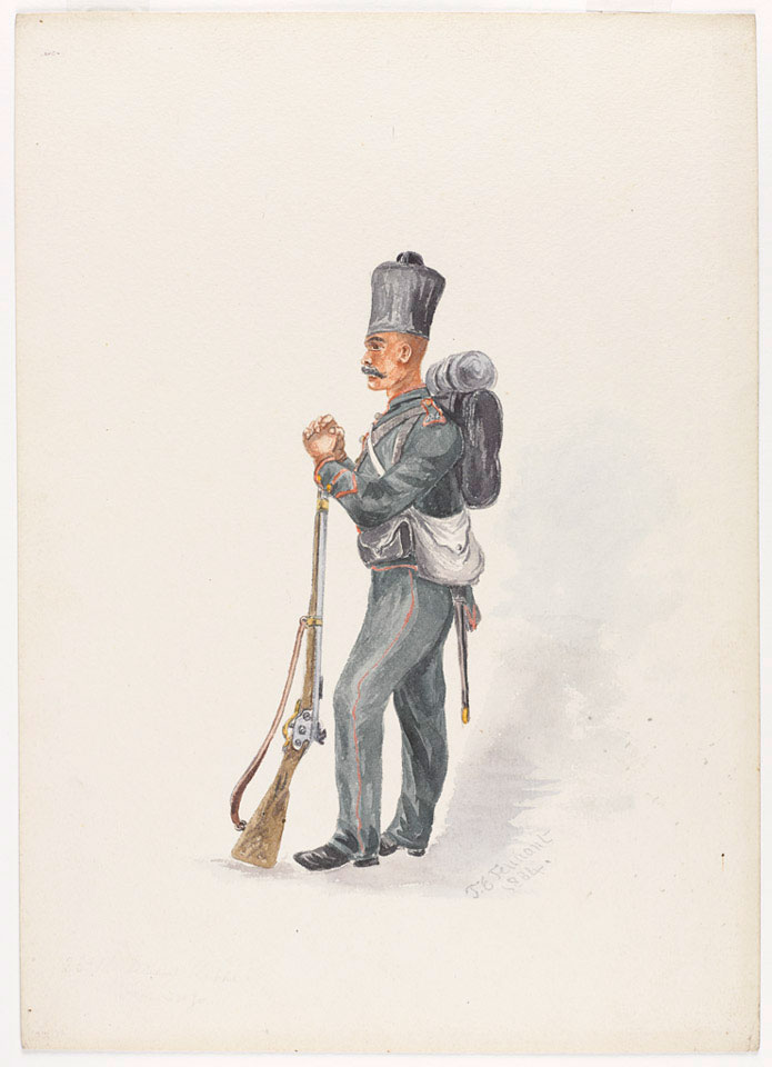 Sepoy, 26th Regiment, Rifle Company, old dress, 1884 | Online ...