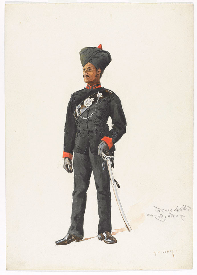 Jemadar, 4th (Rifle Regiment) Bombay Infantry, 1895 (c) | Online ...