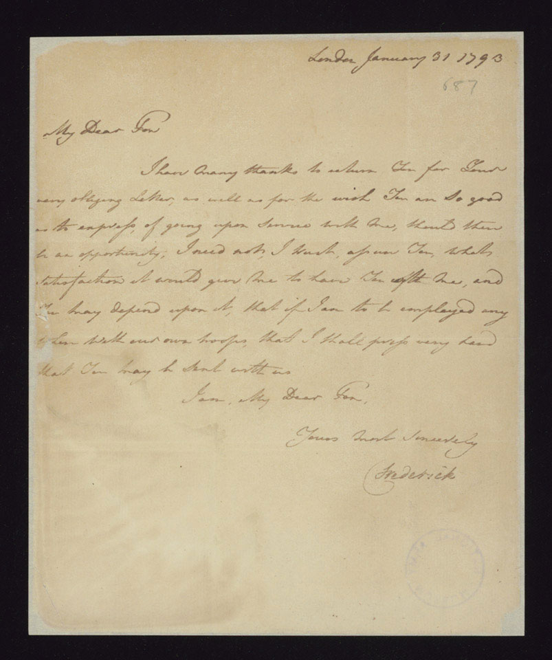 Letter from the Duke of York to C J Fox | Online Collection | National ...