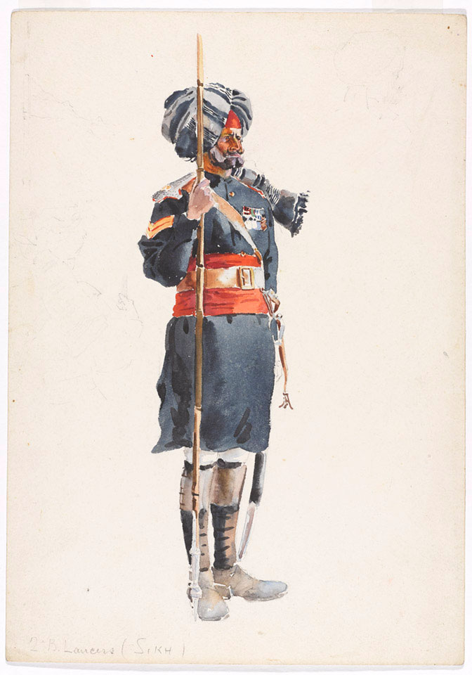 '2 B. Lancers (Sikh)', 2nd Regiment of Bengal Lancers, 1900 (c ...