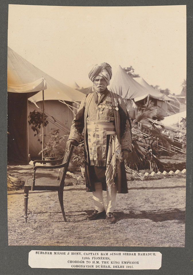 'Subadar Major & Hony Captain Ram Singh Sirdar Bahudur, 128th Pioneers ...