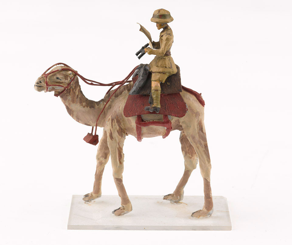 Model mounted British officer of the Bikaner Camel Corps, 1905 (c ...