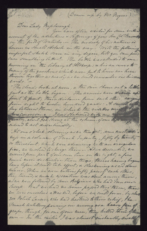 Documents relating to Colonel Sir Frederick Ponsonby and his ...