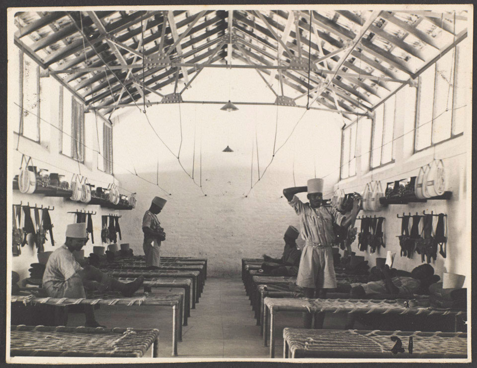Sappers of the Royal Indian Engineers inside barracks, 1920-1945 (c ...