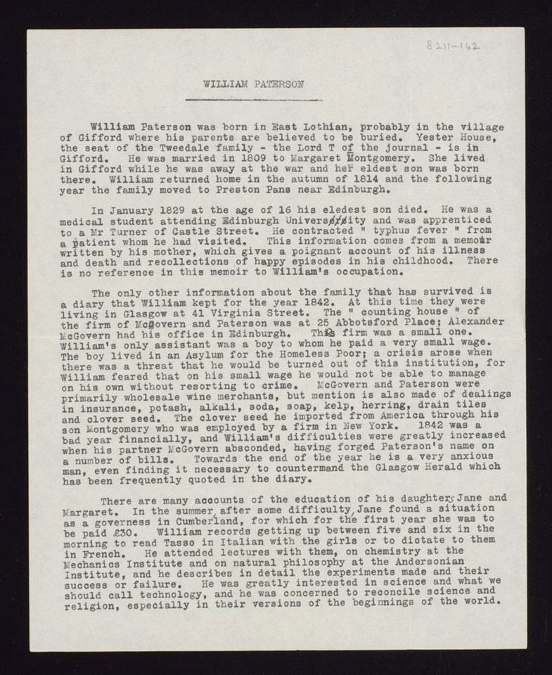 Biographical note relating to the manuscript memoirs of William ...