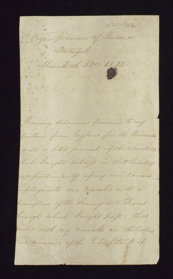 Manuscript memoirs of William Paterson, March-May 1813 | Online ...