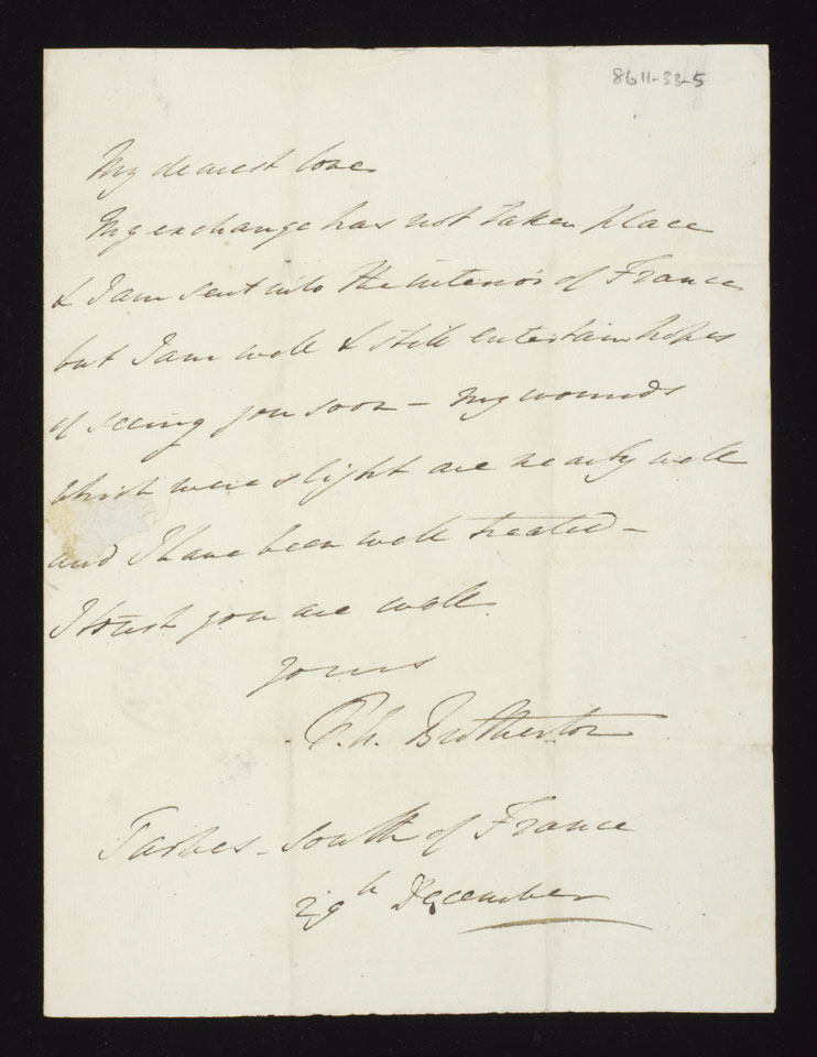 Letter from Major Thomas William Brotherton, 14th (or The Duchess of ...