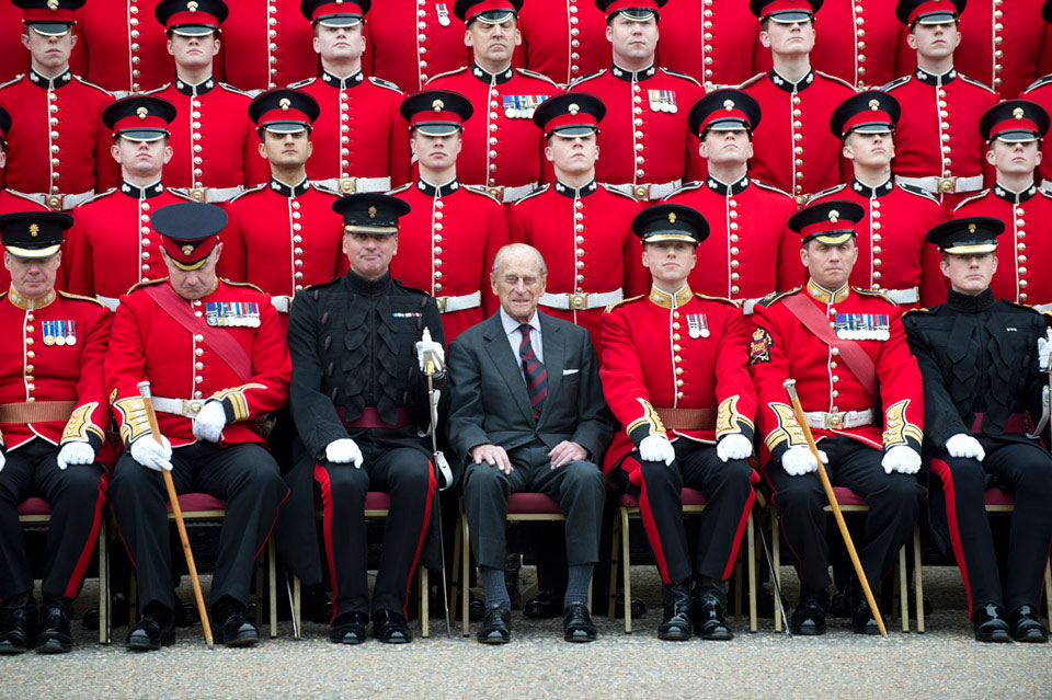 HRH Prince Philip at a medal ceremony for 1st Battalion, Grenadier ...