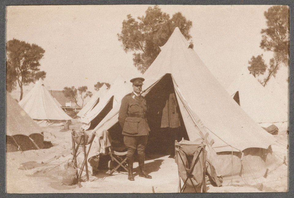 Reverend L Gee outside his tent, Alexandria, 1917 (c) | Online ...