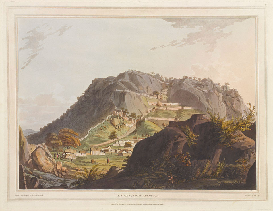 'S.W View of Ootra-Durgum', Mysore, 1791 (c) | Online Collection ...