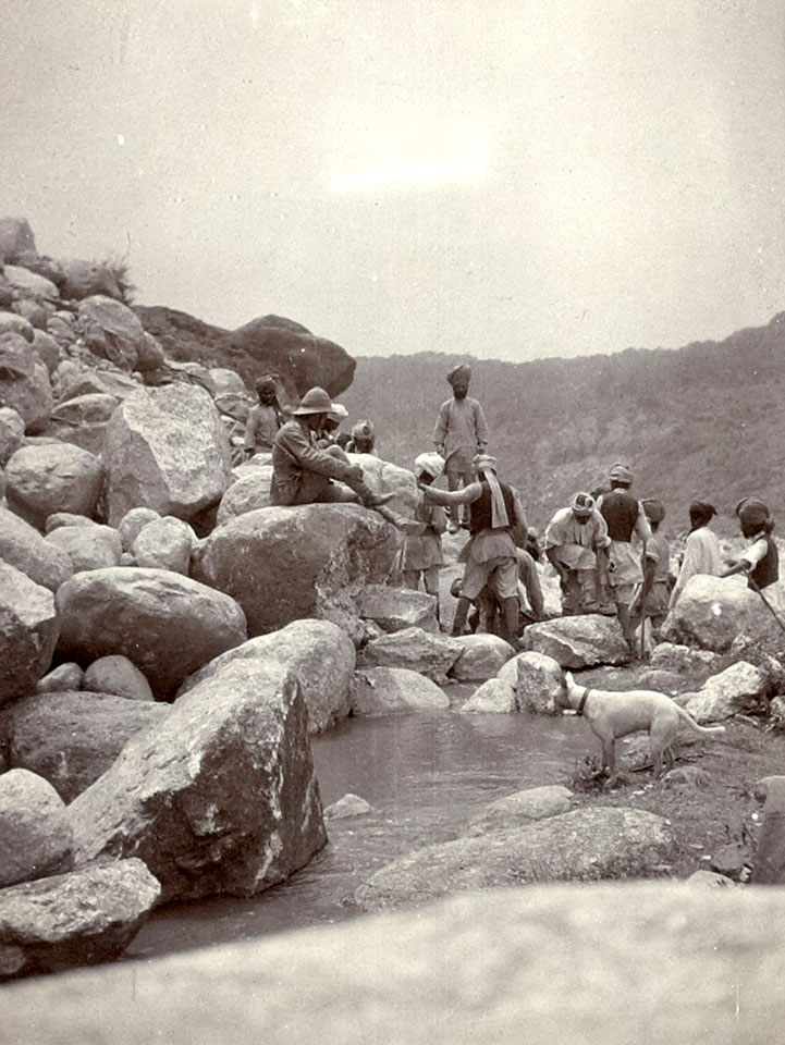 'Wilson opening Dadh Khul. May 05', 34th Sikh Pioneers, Kangra, 1905 ...