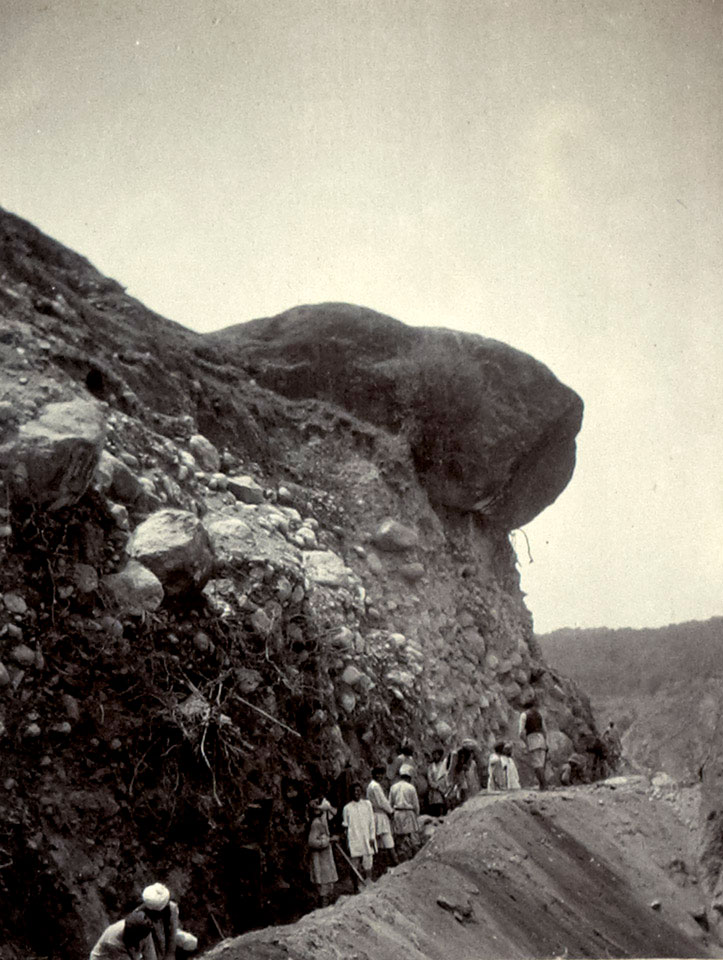 'Working on Dadh Khul. May 1905', 34th Sikh Pioneers, Kangra Earthquake ...