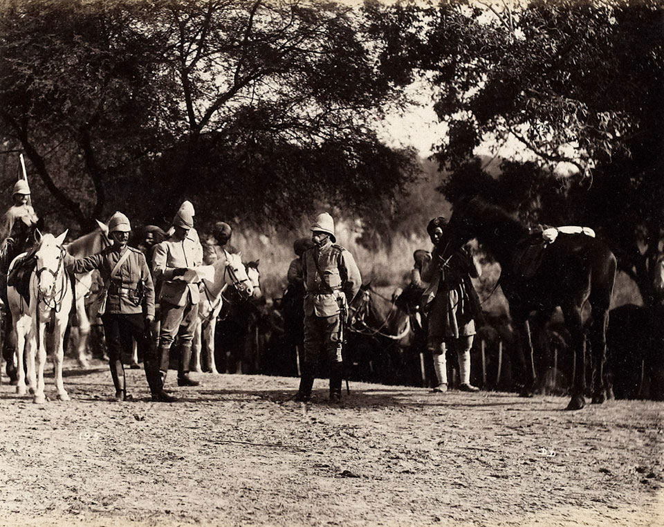 'Sir George Greaves reading the information from the scouts', 1886 ...