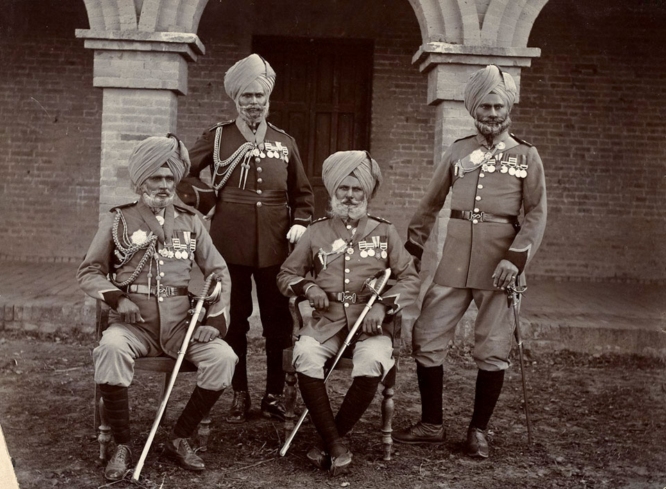 'Four Subadar Majors, 3rd or 53rd Sikhs', 'Jullundur, 1909/10' | Online ...