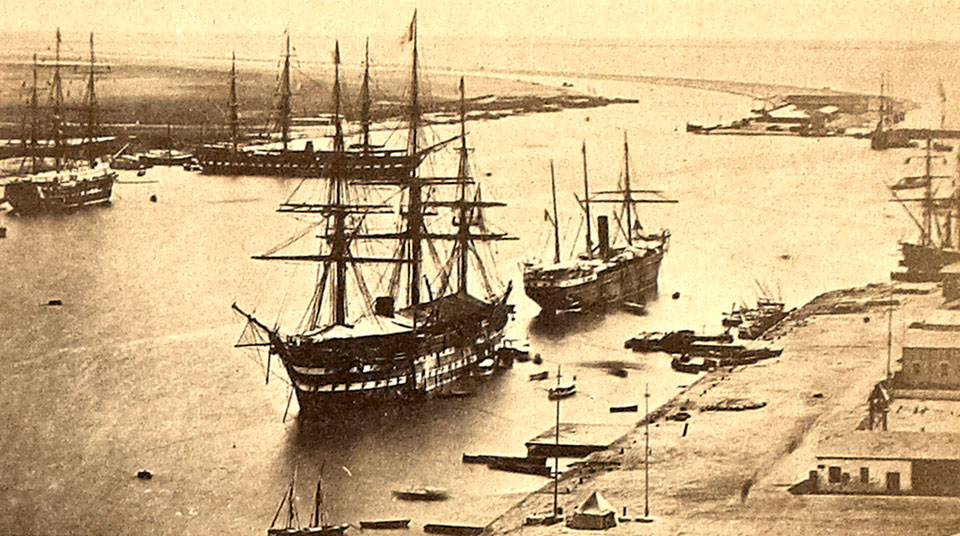 'Port de Port-Said - Port Said Harbour', Egypt, 1870 (c) | Online ...