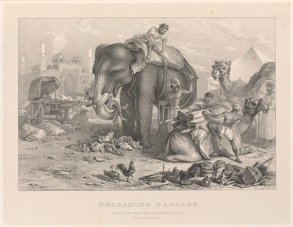 'Unloading Baggage', India, 1826 (c) | Online Collection | National ...