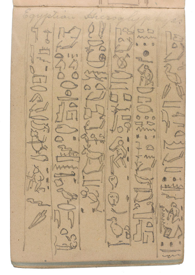 Sketch of ancient Egyptian hieroglyphs, no date | Online Collection ...