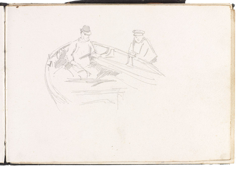 Sketch of two men and a boat, no date | Online Collection | National ...