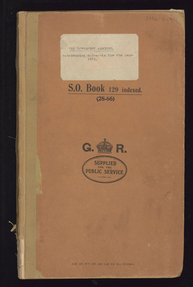 Annual discharge book, Connaught Rangers, 1921 | Online Collection ...