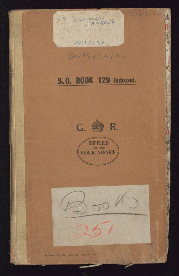 Annual discharge book, Connaught Rangers, 1923-1930 | Online Collection ...