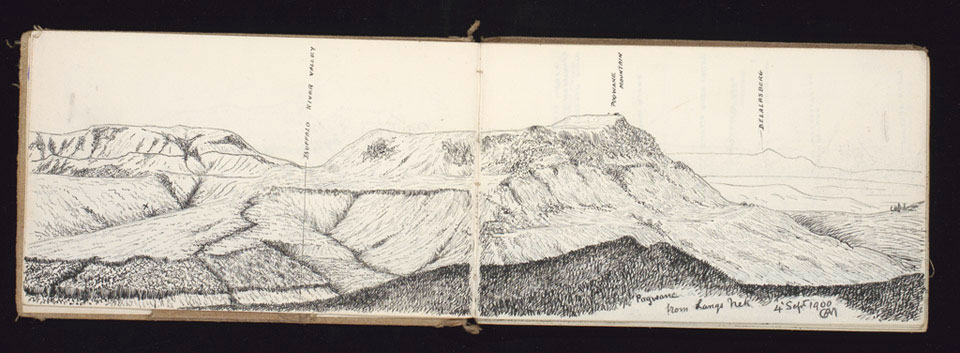 Sketch book of topographical studies, Lieutenant Colonel (later ...