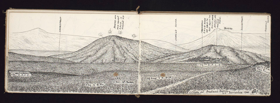 Sketch book of topographical studies, Lieutenant Colonel (later ...