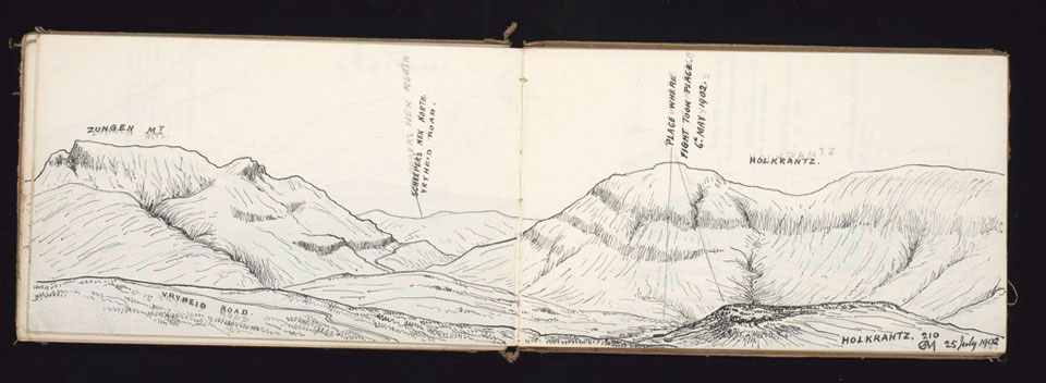 Sketch book of topographical studies, Lieutenant Colonel (later ...