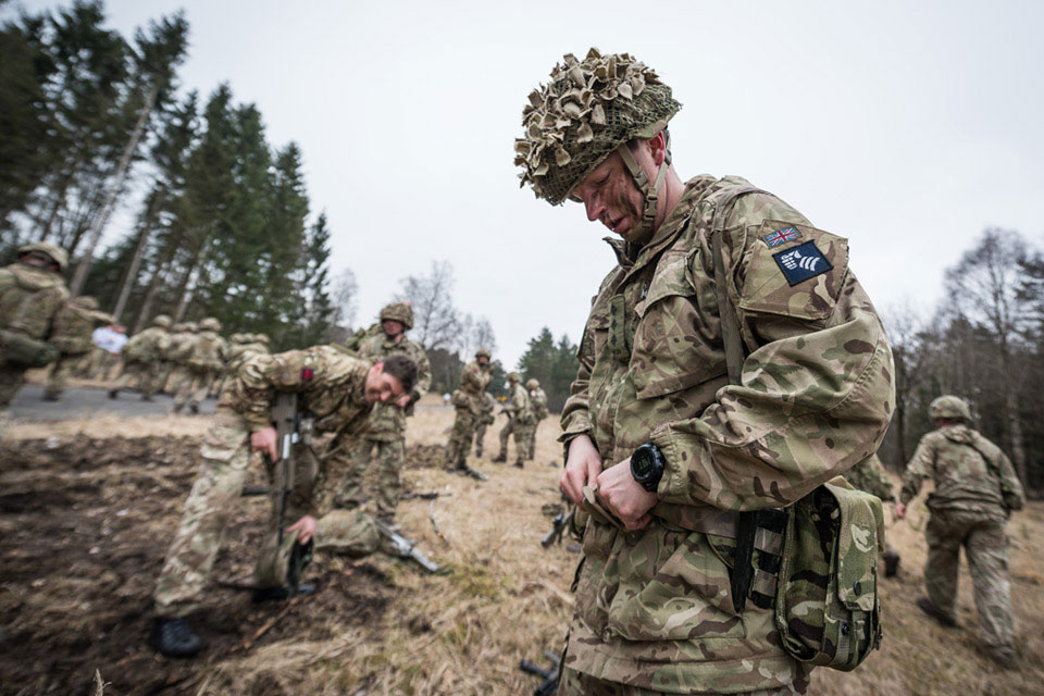5th Battalion, The Rifles training for deployment to Estonia, 2017 ...