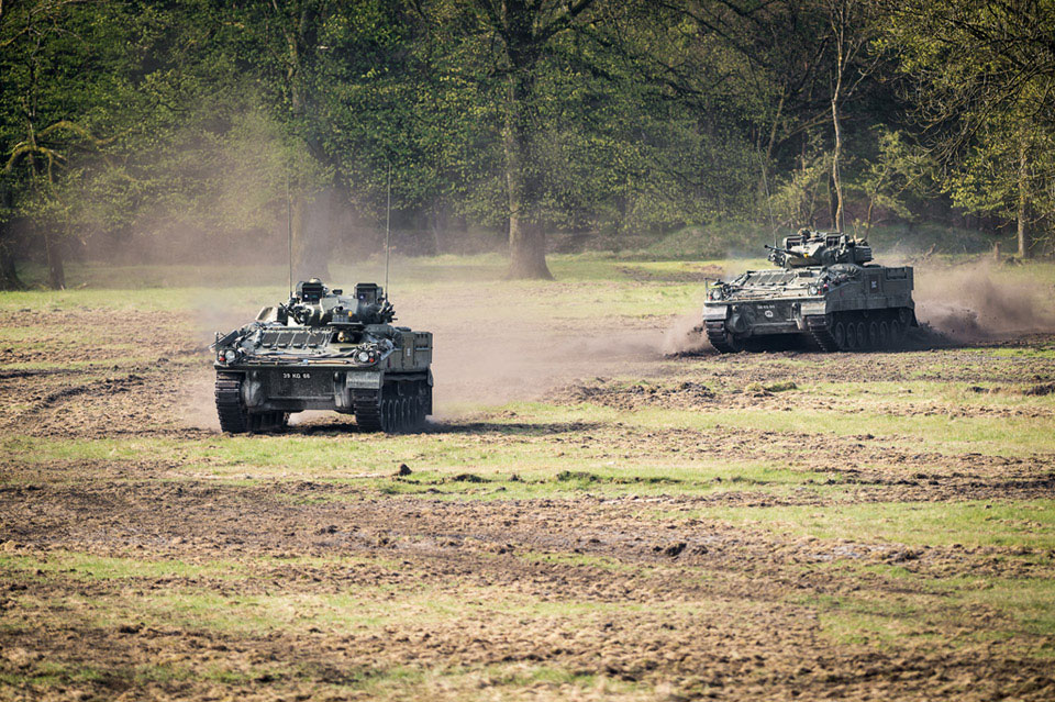 Warrior Armoured fighting vehicles, Exercise BRIGHT GAUNTLET ...