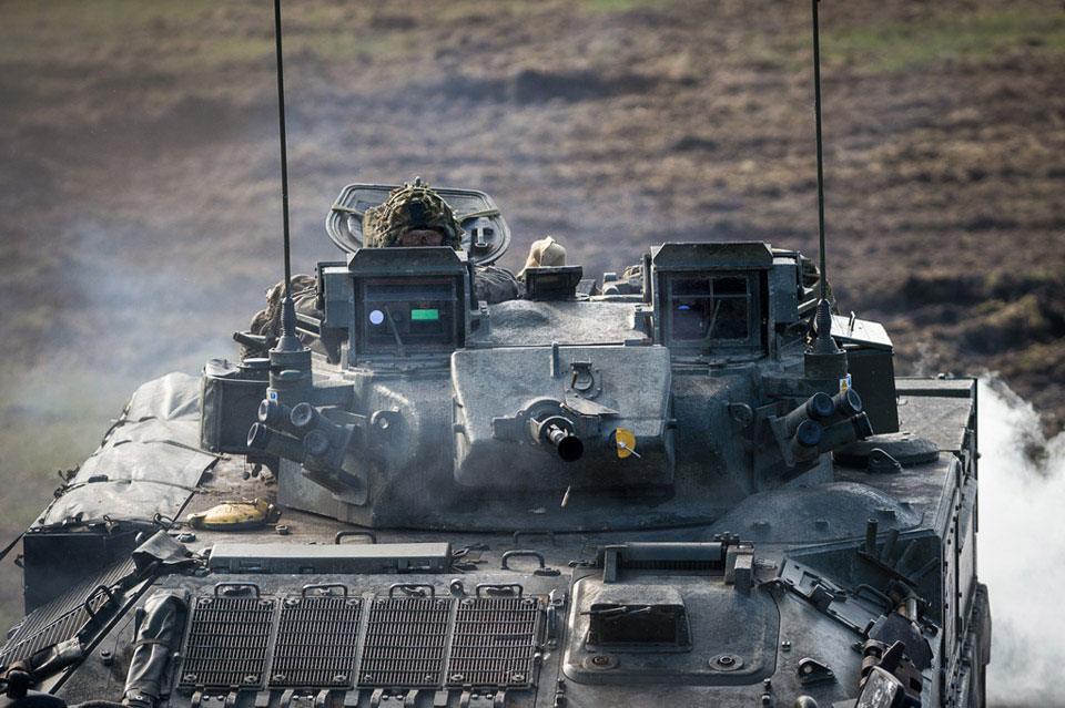 Warrior armoured fighting vehicle, Exercise BRIGHT GAUNTLET, Sennelager ...
