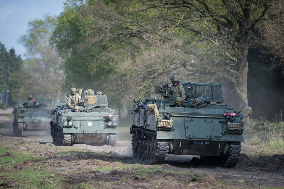 Armoured personnel carriers, 20th Armoured Infantry Brigade, Exercise ...
