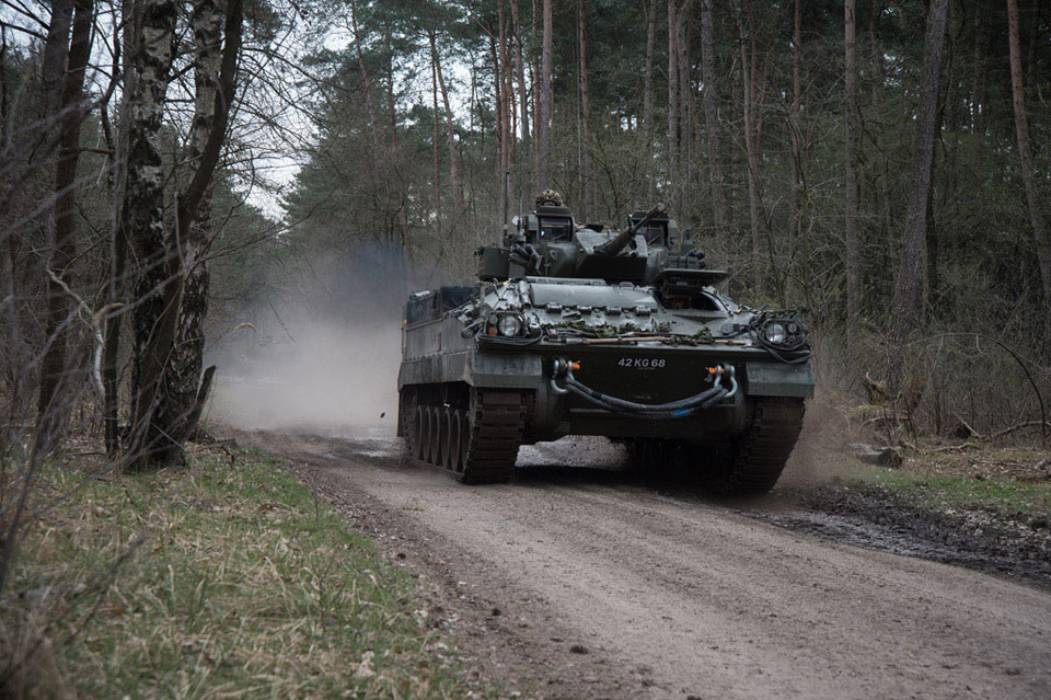 A Warrior Infantry Fighting Vehicle, Sennelager Training Centre (STC ...