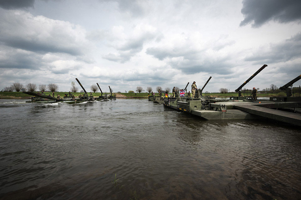 M3 Amphibious Rigs form a pontoon bridge, Germany, 2016 | Online ...