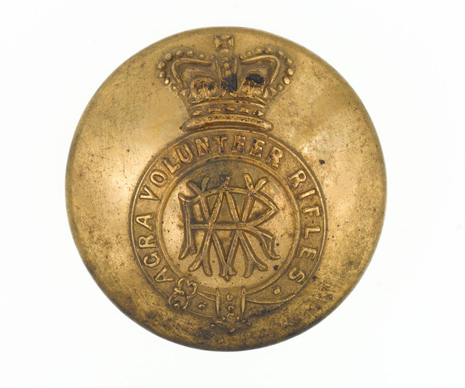 Button, officer, Agra Volunteer Rifle Corps, 1878-1901 | Online ...