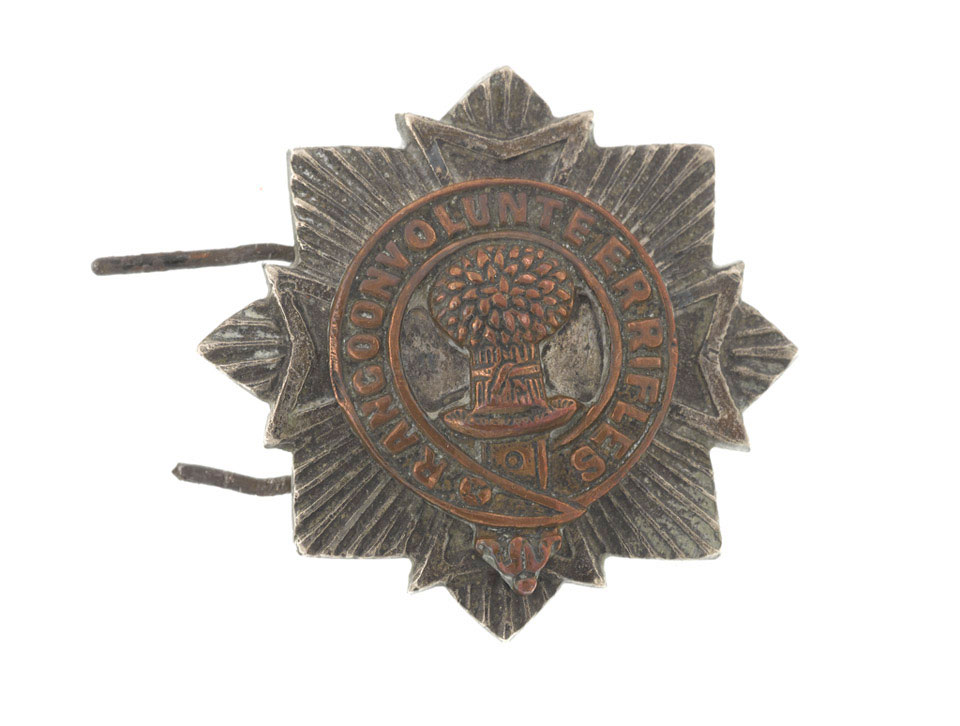 Collar badge, officer, Rangoon Volunteer Rifles, 1877-1937 | Online ...