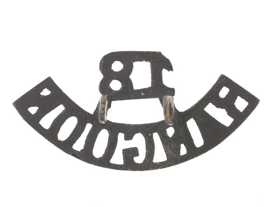 Shoulder title, 18th Rangoon Battalion, 1917-1920 | Online Collection ...