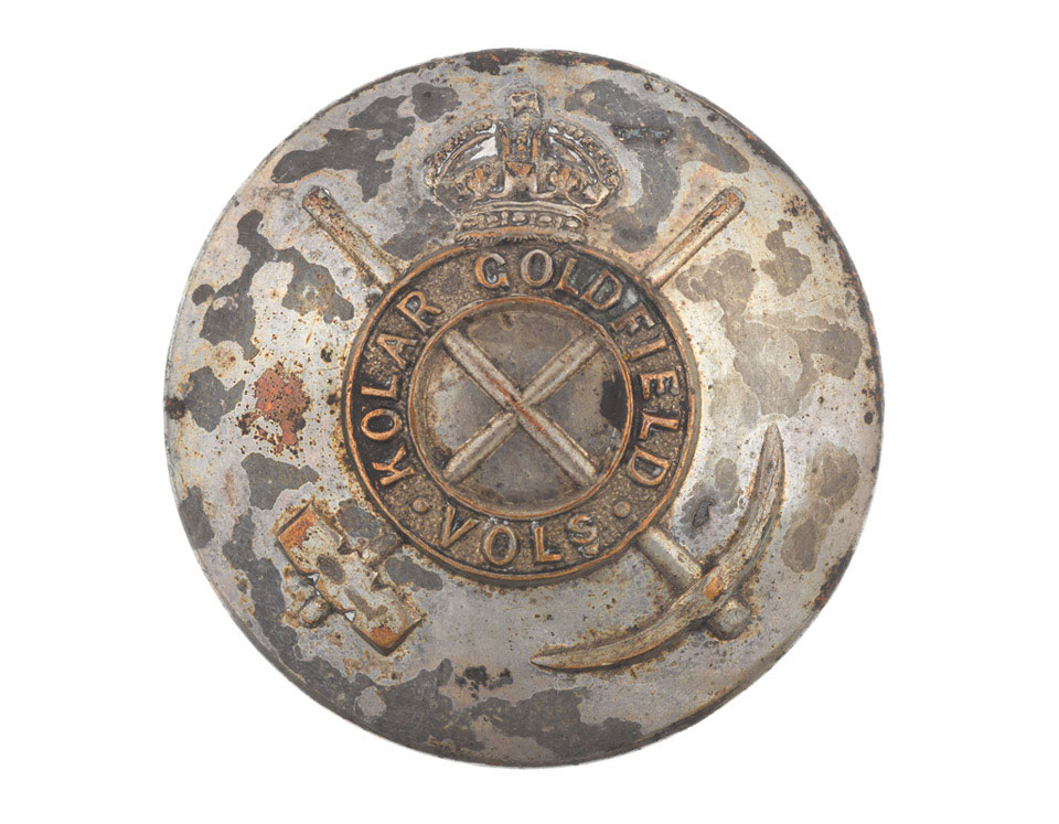 Button, Kolar Gold Fields Rifle Volunteers, 1903-1917 | Online ...