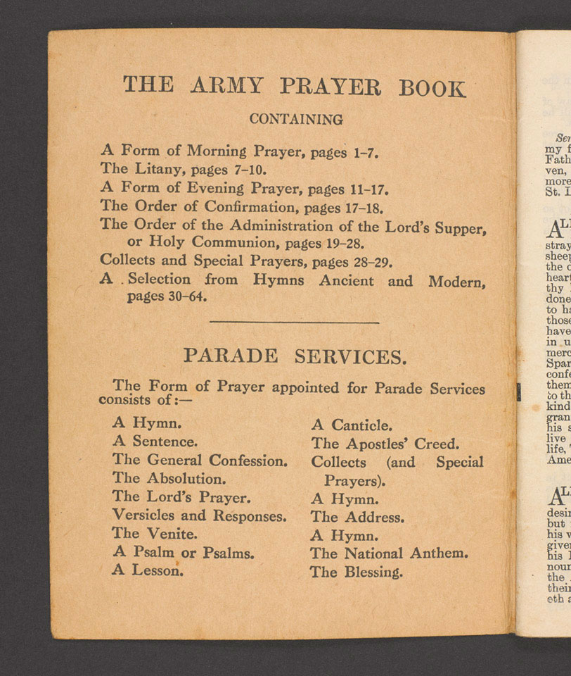 Army prayer book, Lance Corporal Marjorie Buy, Auxiliary Territorial ...