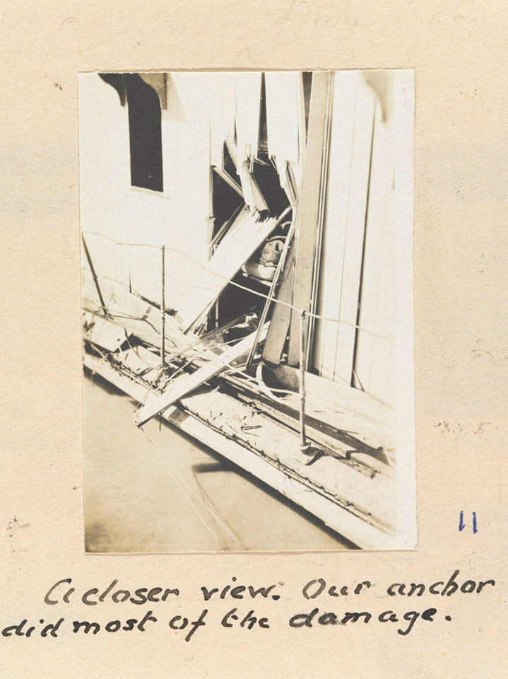 Collision damage inflicted on the SS Malamir, Mesopotamia, 1916 ...