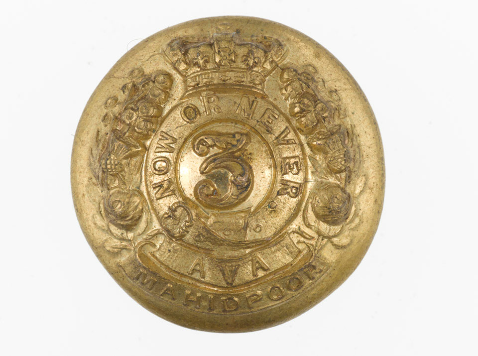 Button, 3rd Madras Native Infantry (Palamcottah Light Infantry), 1855 ...
