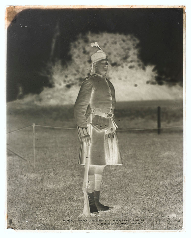 Private, 7th Middlesex (London Scottish) Volunteer Rifle Corps, glass ...