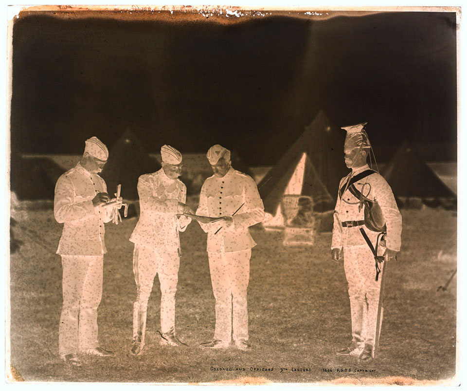 Colonel and officers, 9th Lancers, glass negative, 1895 (c) | Online ...