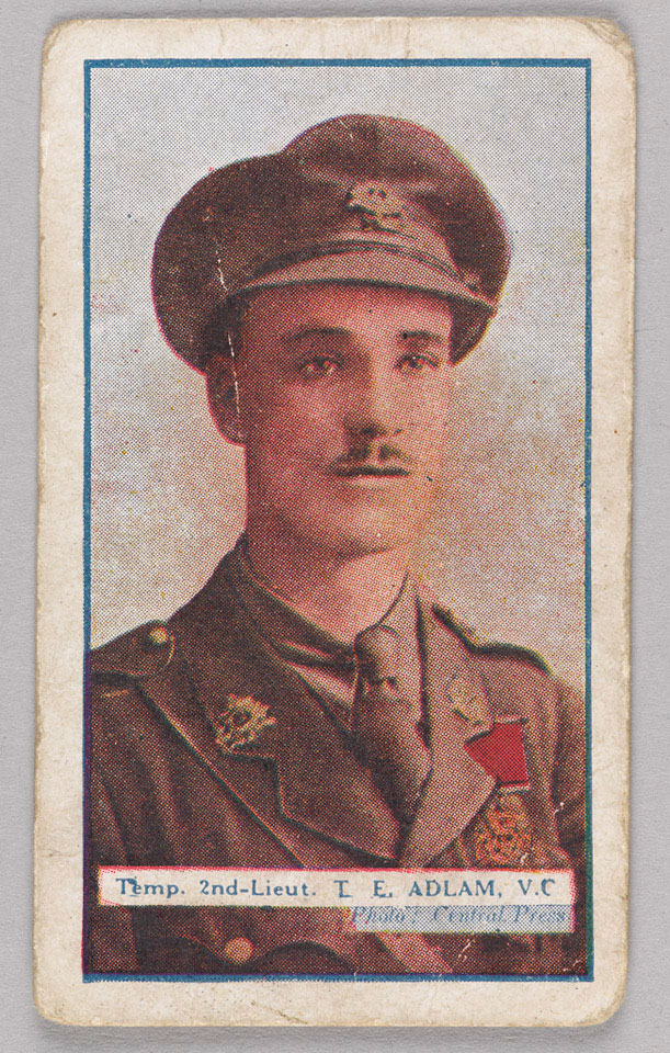 'Temp. 2nd-Lieut. T.E. Adlam, V.C.', cigarette card, 1916 | Online ...