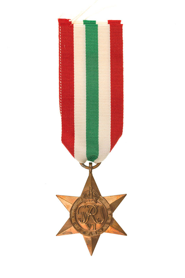 Italy Star 1943-45 awarded to Private Frederick John Wickens, The Buffs ...