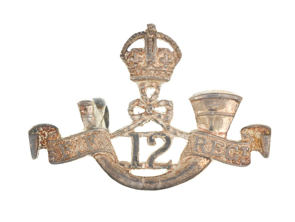 Collar badge, officer, 12th Frontier Force Regiment, 1926 | Online ...