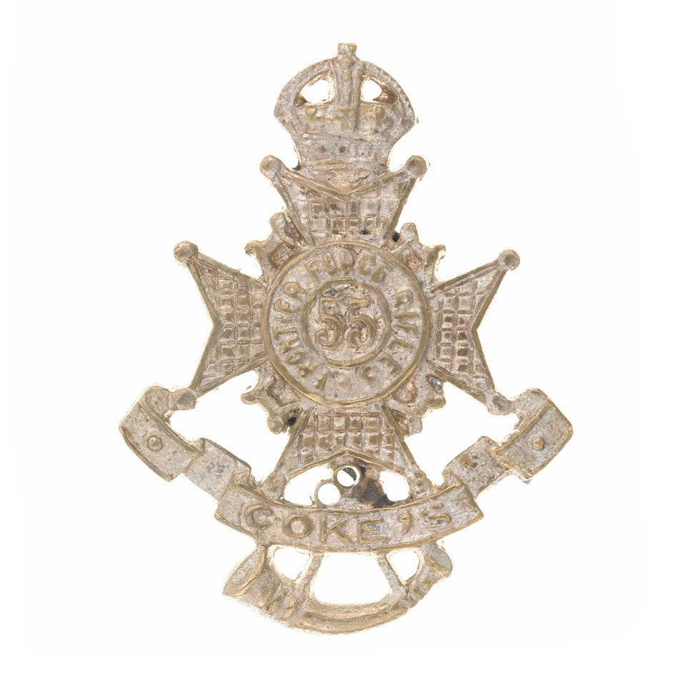Cap badge, 55th Coke's Rifles (Frontier Force), 1903-1922 | Online ...