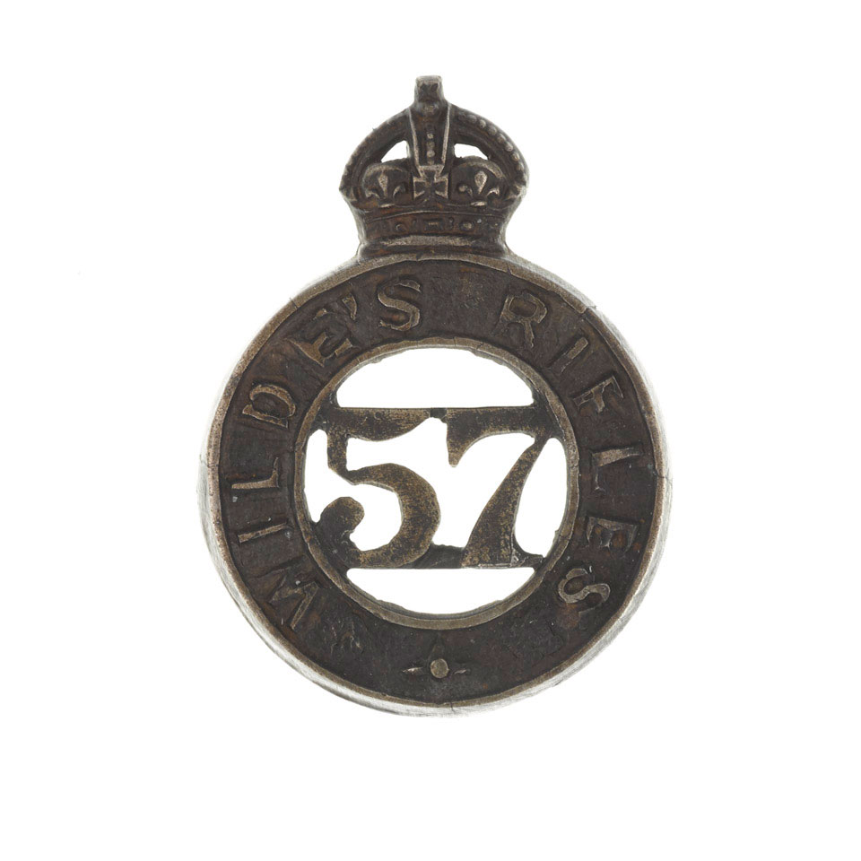 Cap badge, 57th Wilde's Rifles (Frontier Force), pre-1903 | Online ...