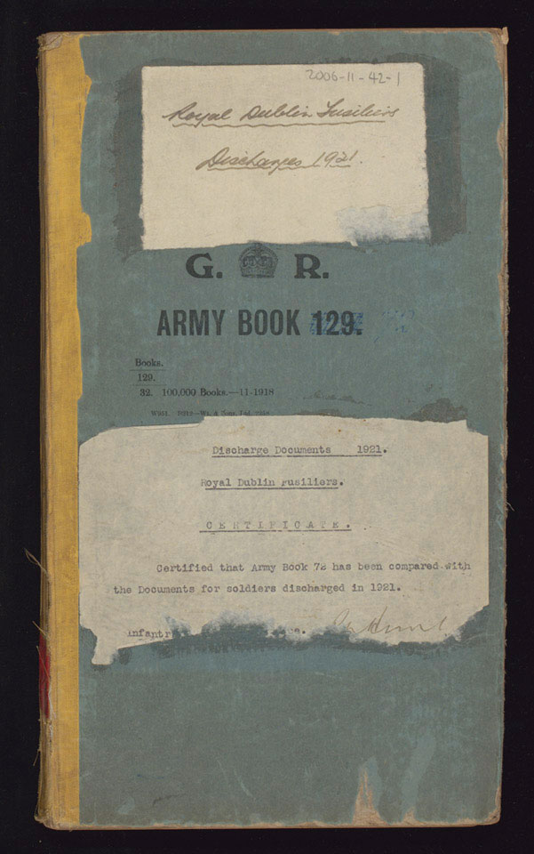 Discharge book, Royal Munster Fusiliers, 1921 | Online Collection ...