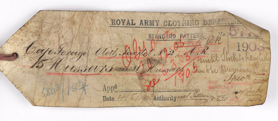 Brodrick cap, all ranks, 15th (The King's) Hussars, sealed pattern ...